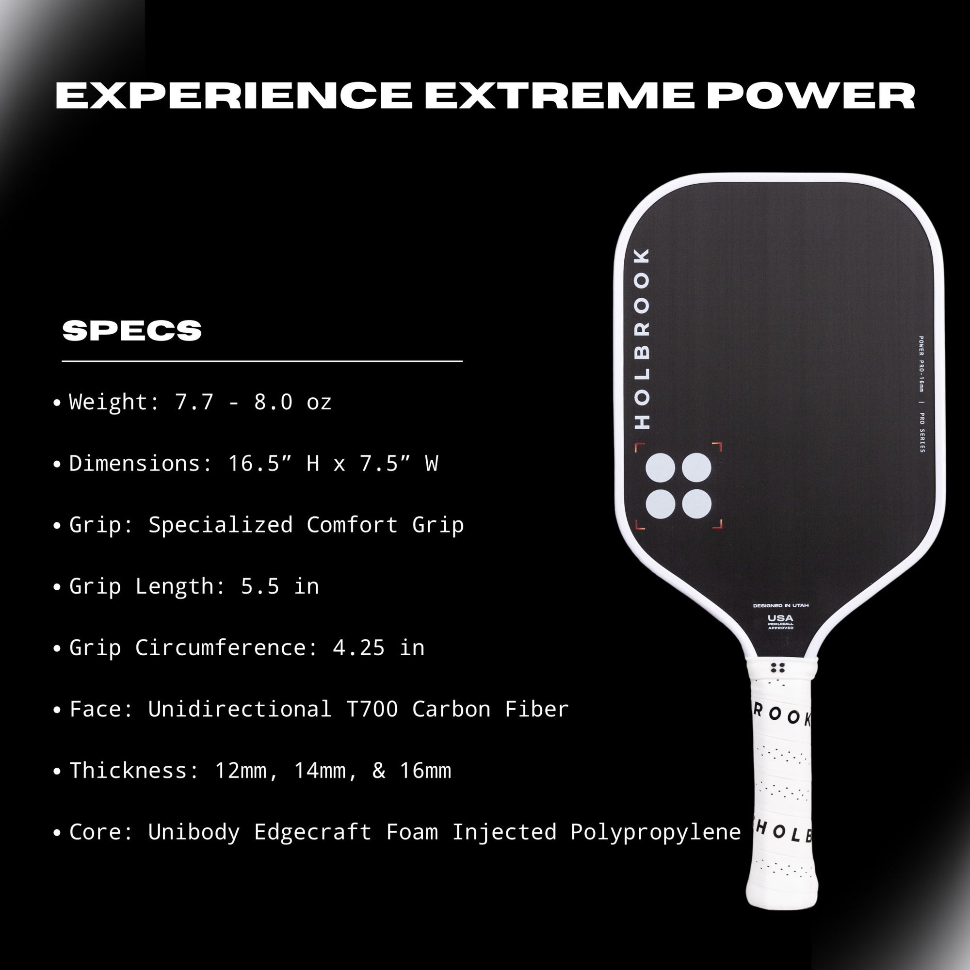 Elongated Pickleball Paddle | Shop The Power Pro E Paddle